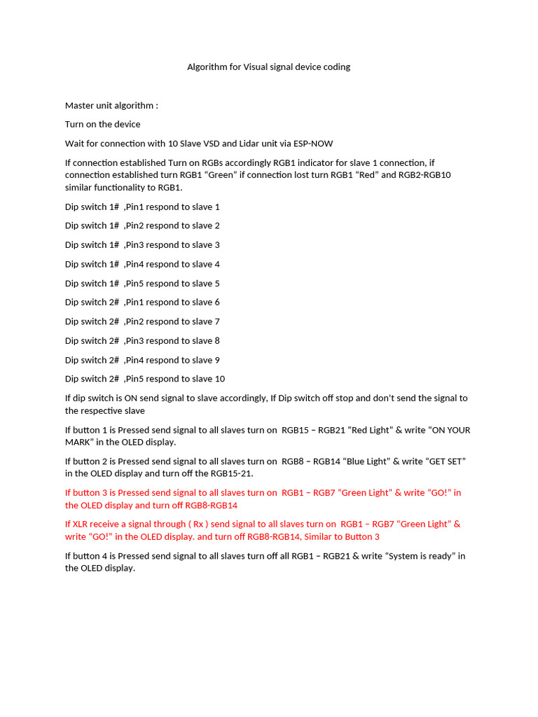 Visual Signal Device Coding Algorithm | PDF | Rgb Color Model | Electronics