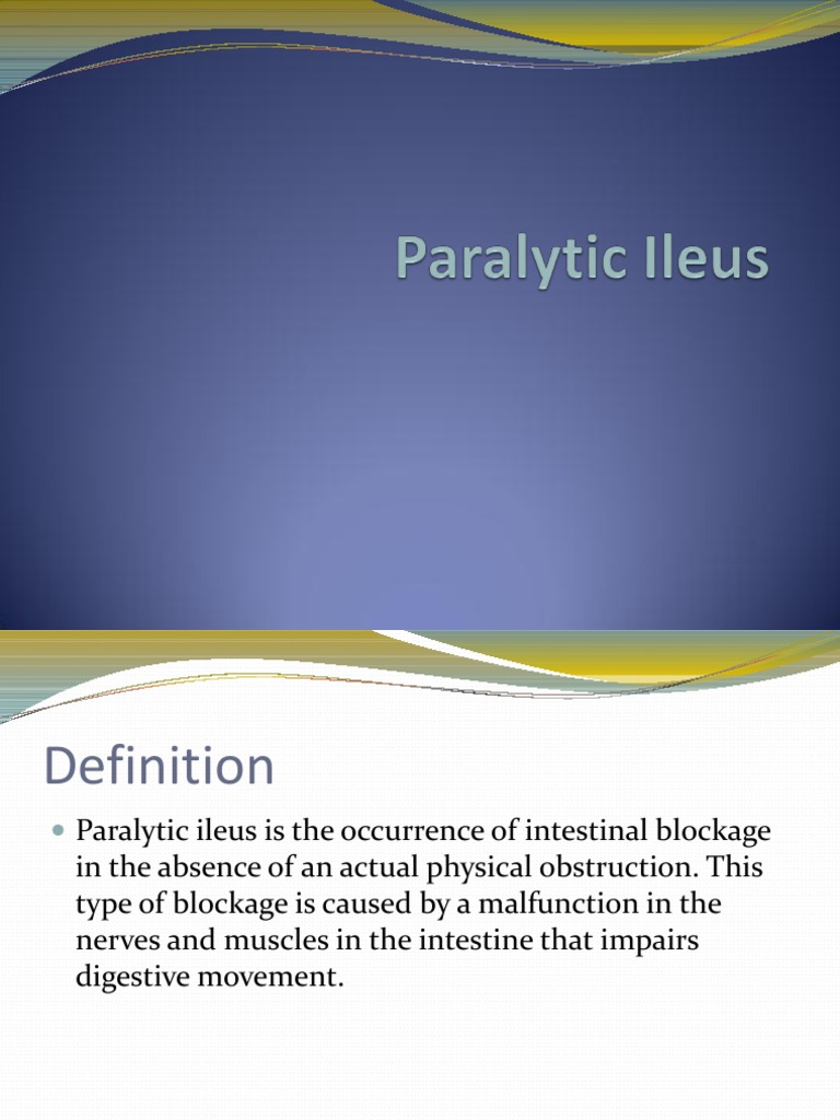Case Pres Paralytic Ileus | PDF