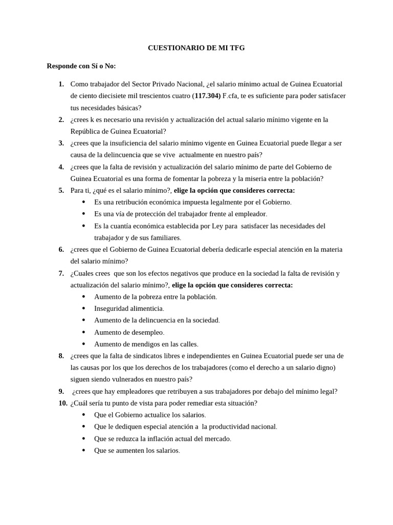 Cuestionario de Mi Tf1 | PDF