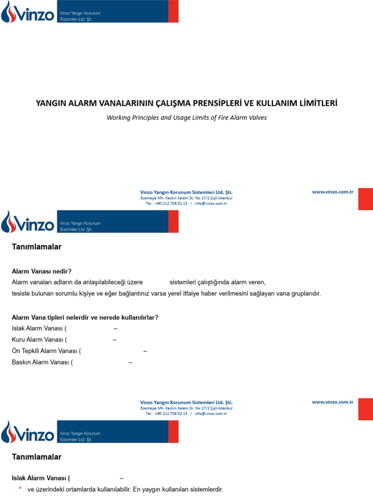Yangin Alarm Vana Gruplari | PDF