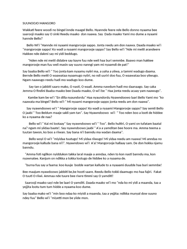Suunoojo Mangoro | PDF