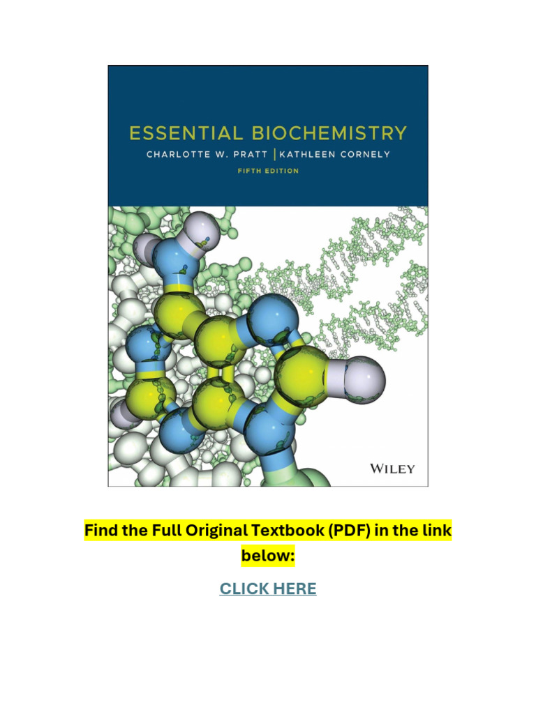 Essential Biochemistry, 5th Edition PDF | PDF | Metabolism | Biochemistry