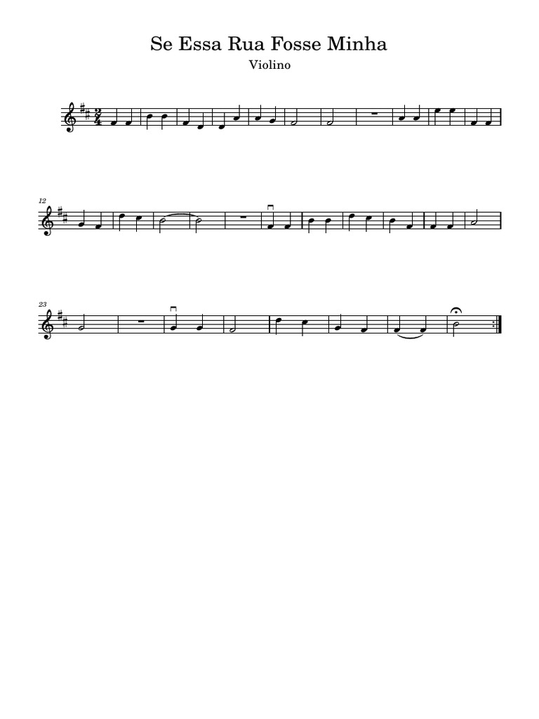 Se Essa Rua Fosse Minha - Violino 1 | PDF