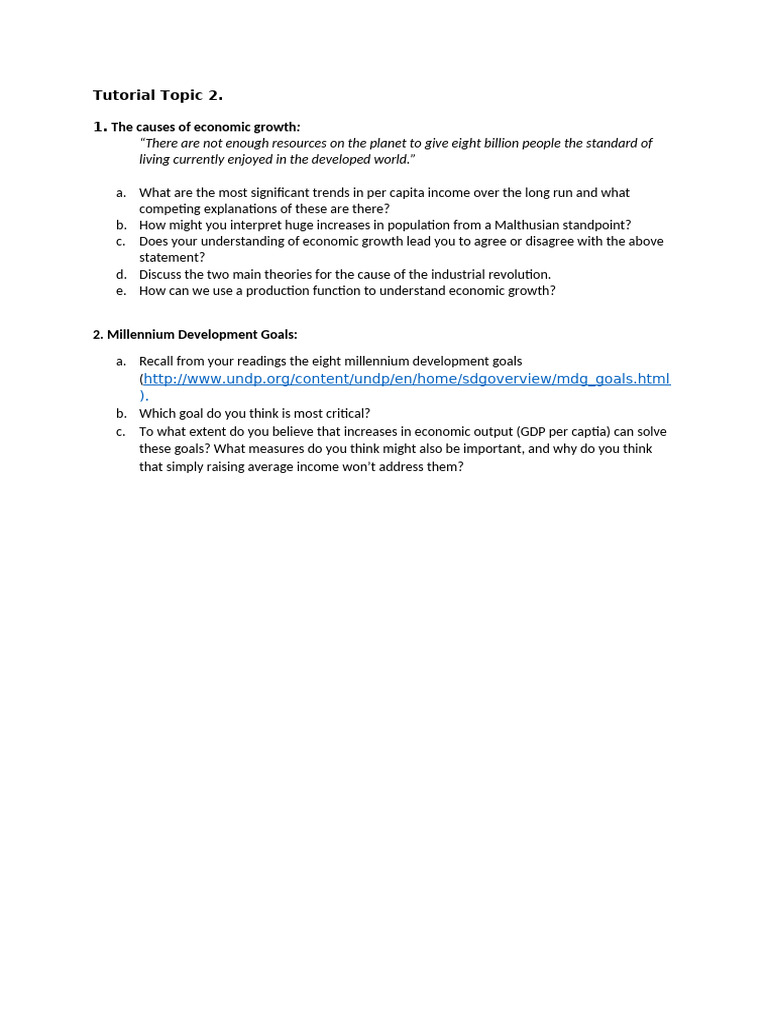 Tutorial Topic 2 | PDF