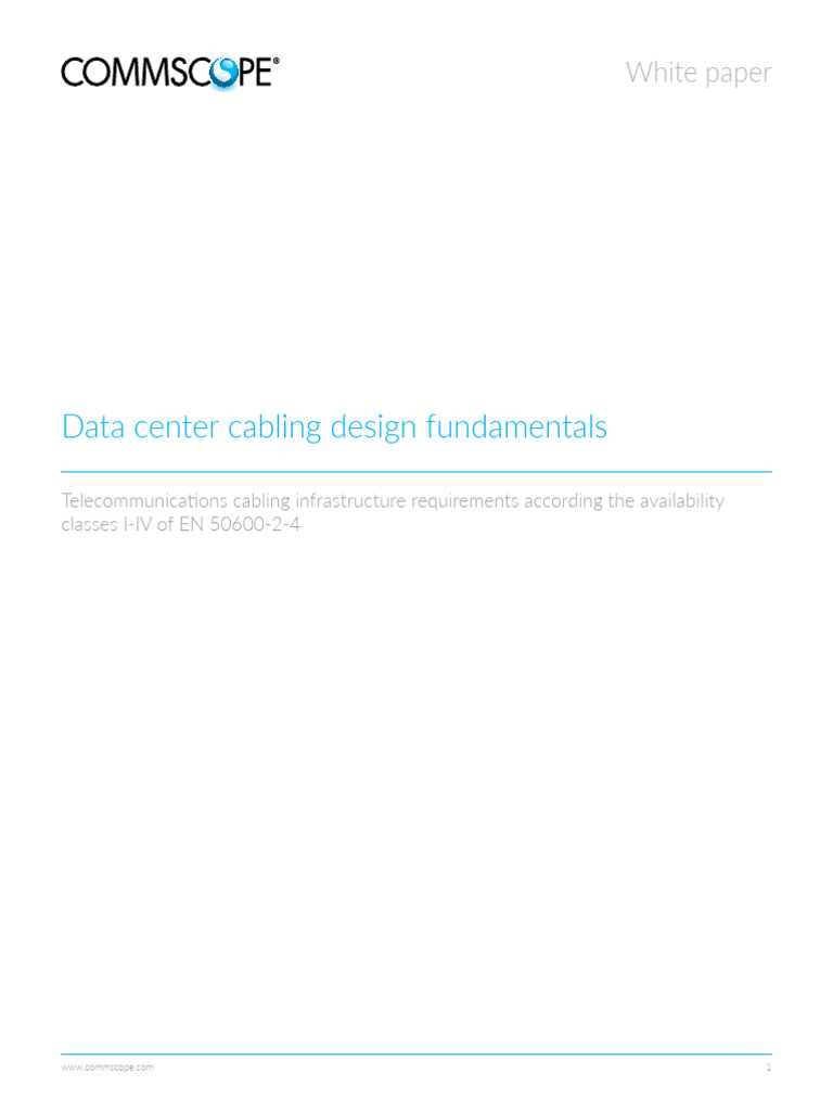 Whitepaper - Data Center Cabling Design Fundamentals | PDF | Data ...