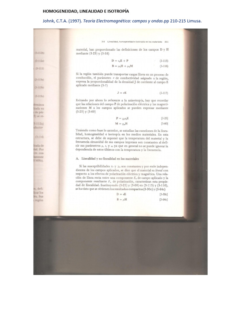 HOMOGENEIDAD, LINEALIDAD E ISOTROPÍA Modulo2.3 | PDF