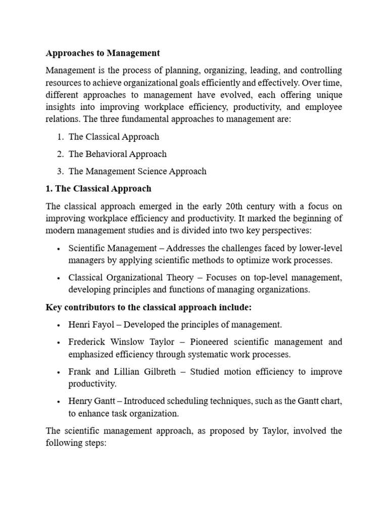 Approaches, Managerial Skills & Roles | PDF | Motivation | Motivational