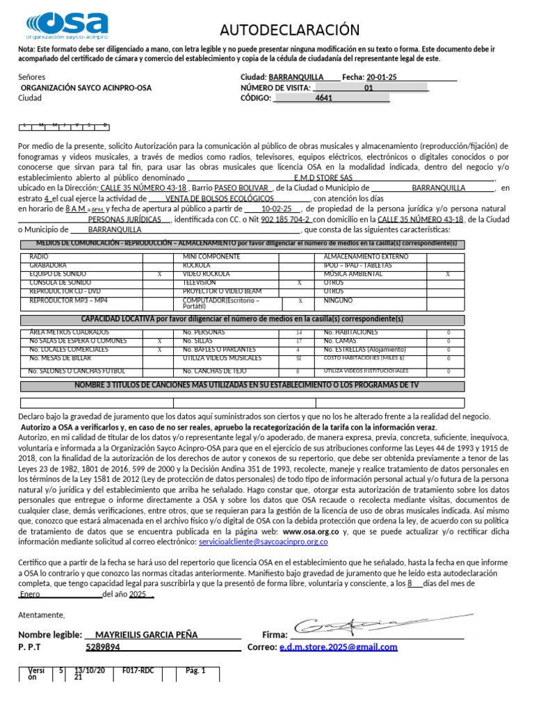 Documento de Sayco | PDF
