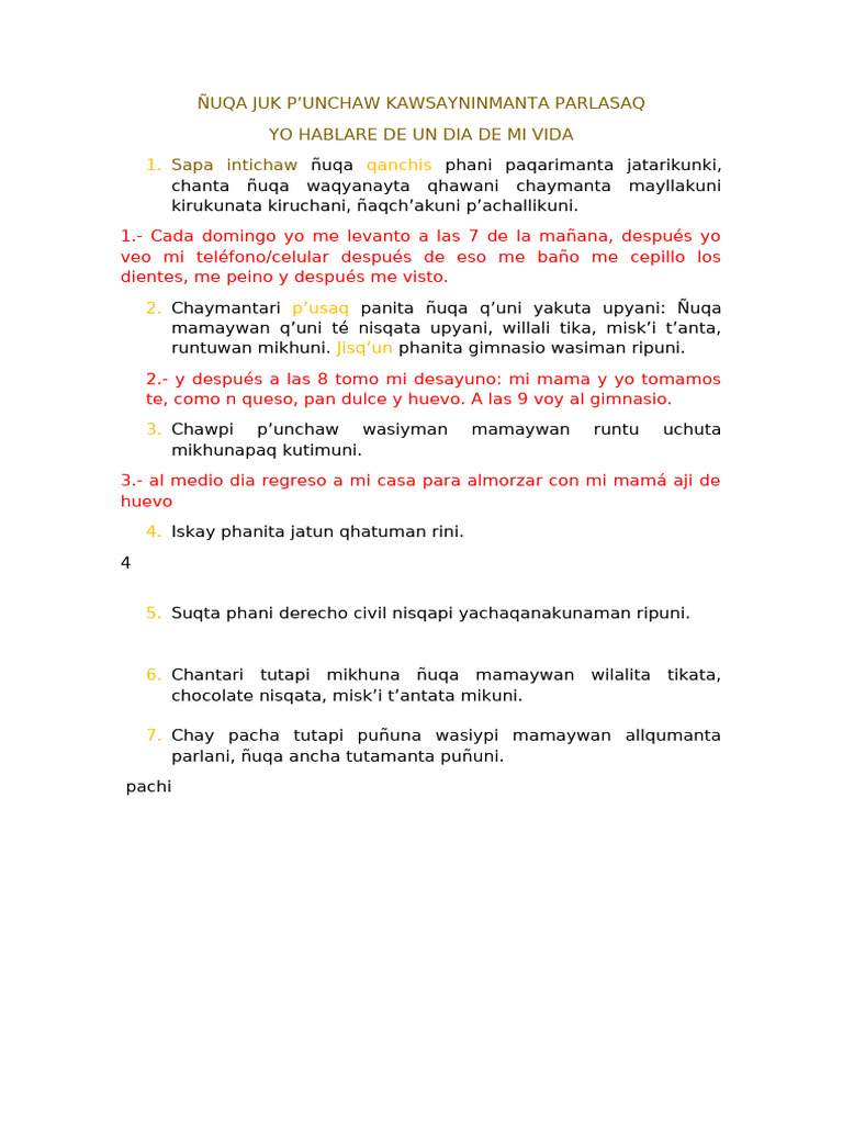 Un Dia de Mi Vida | PDF