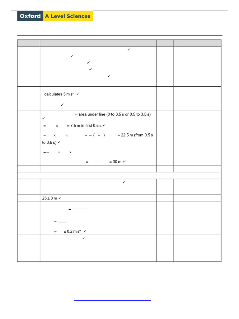 7 Exam Style Questions Chapt 7 Ans PDF | PDF | Acceleration | Velocity