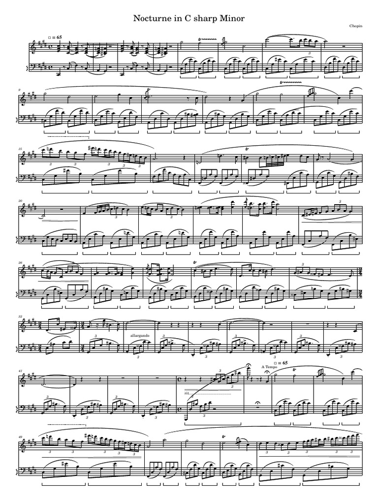 Chopin's Nocturne in C# Minor Analysis | PDF | Musical Compositions ...