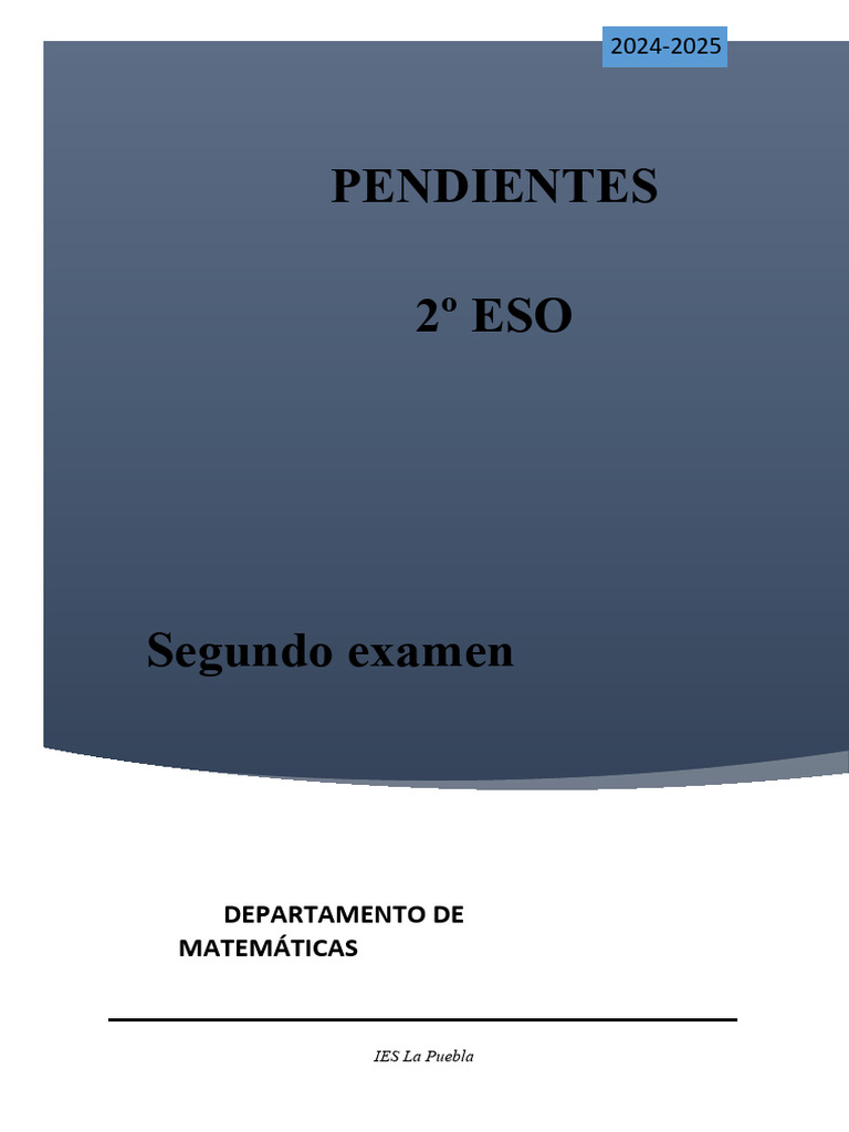 2%C2%BA%20ESO%20(Ejercicios%20para%20el%20examen%202) | PDF ...
