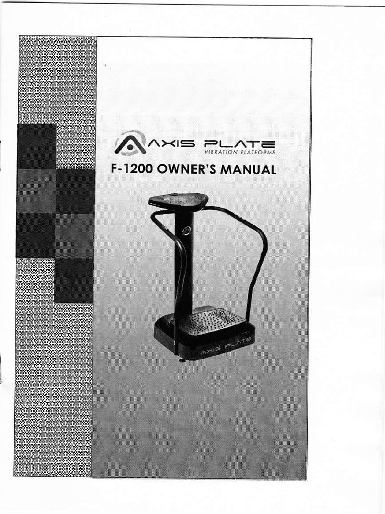 F-1200 Axis Plate Vibration Platforms Owner Manual | PDF