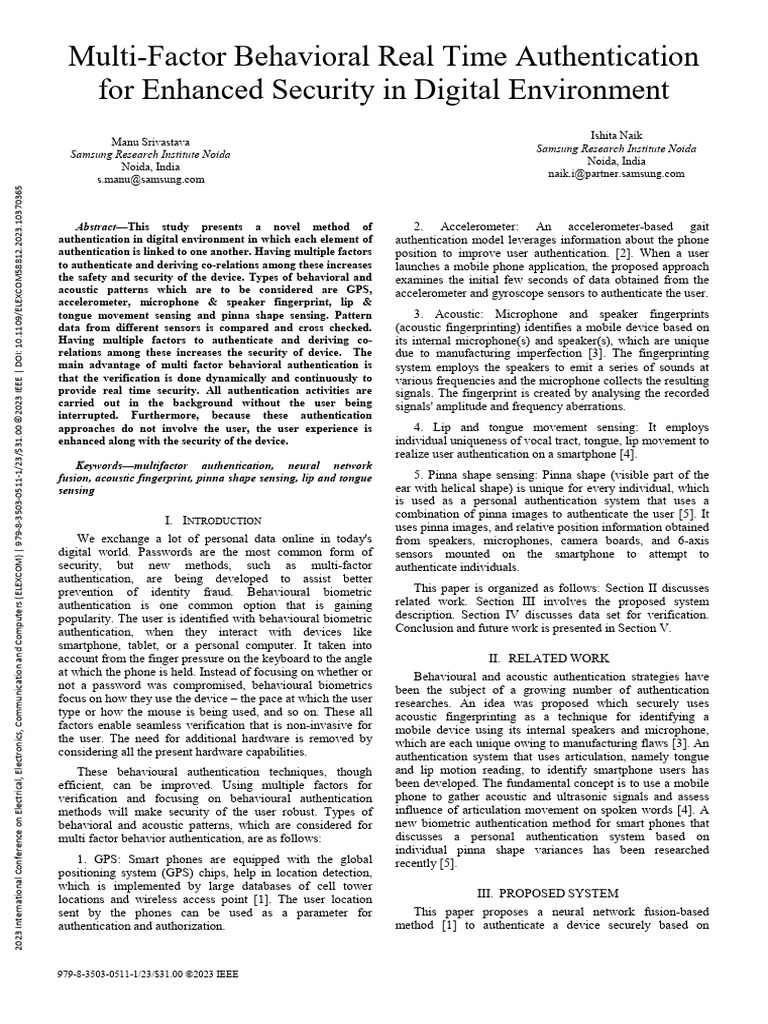Multi-Factor Behavioral Real Time Authentication For Enhanced Security in Digital Environment ...