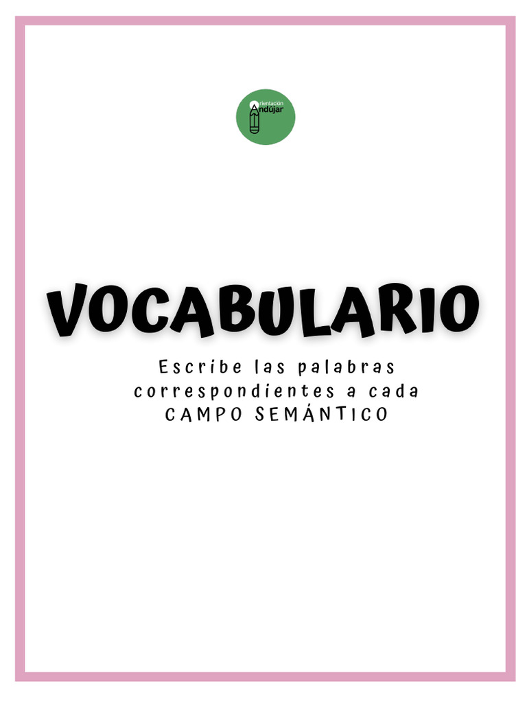 VOCABULARIO Escribo Palabras | PDF