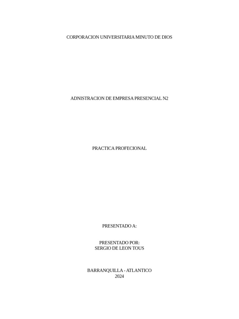 Trabajo Final de Practica Profesional - Sergio de León 1 2024 | PDF ...