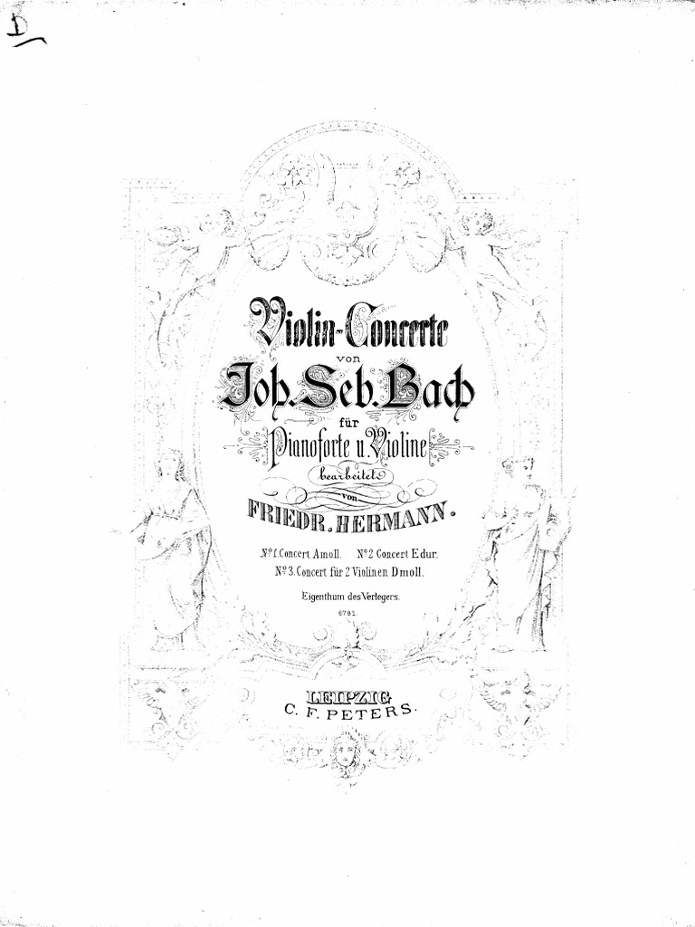 Bach Violin Concerto in A Minor | PDF