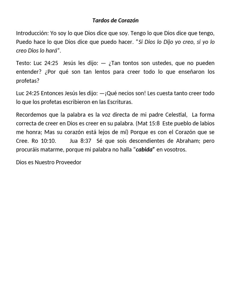 Tardos de Corazón | PDF