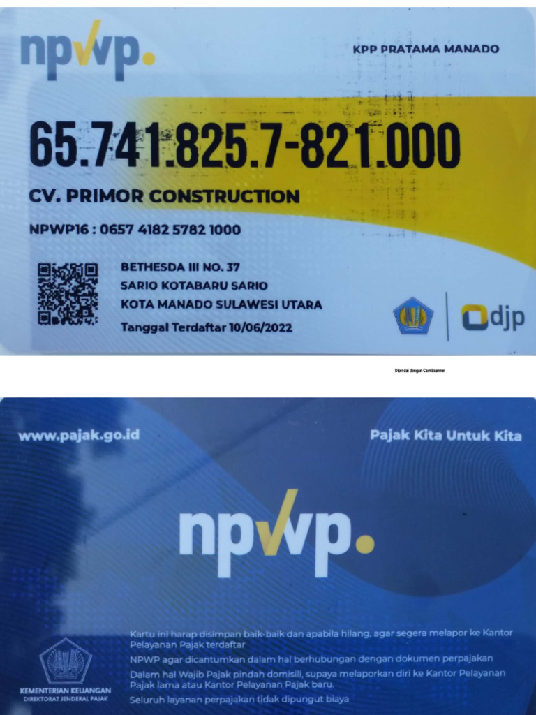 NPWP Perusahaan | PDF