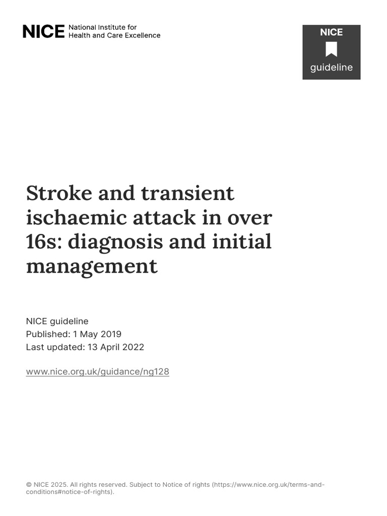 MRCS NICE stroke-and-transient-ischaemic-attack-in adults diagnosis-and ...