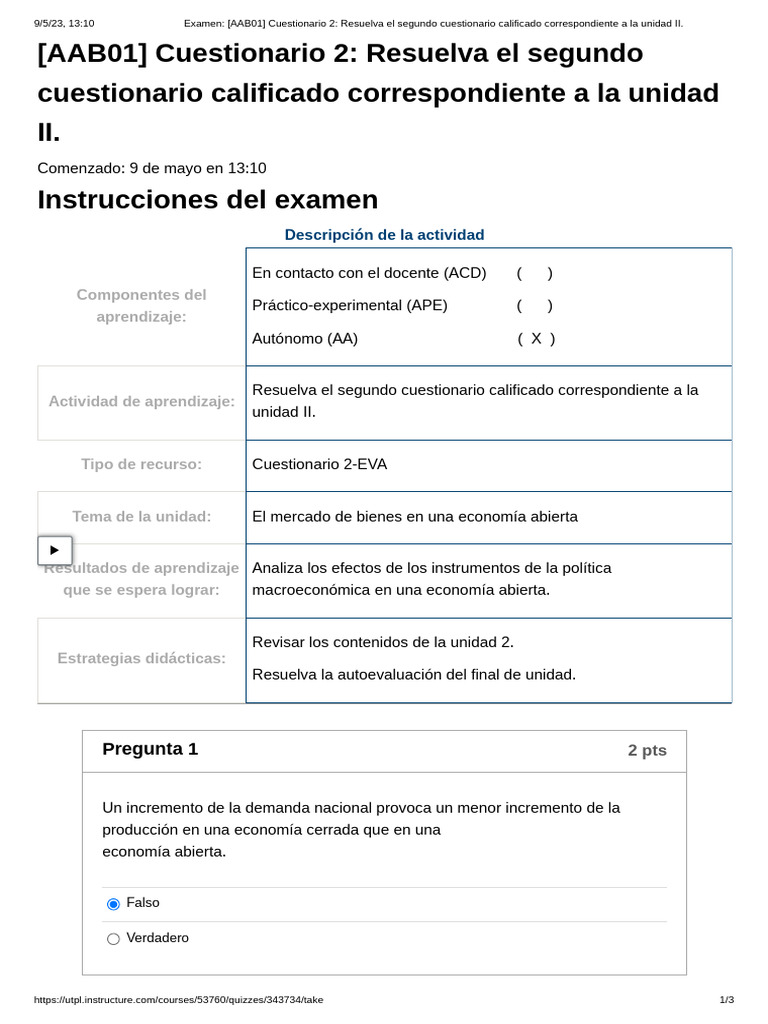 Examen_ [AAB01] Cuestionario 2_ Resuelva el segundo cuestionario calificado correspondiente a la ...