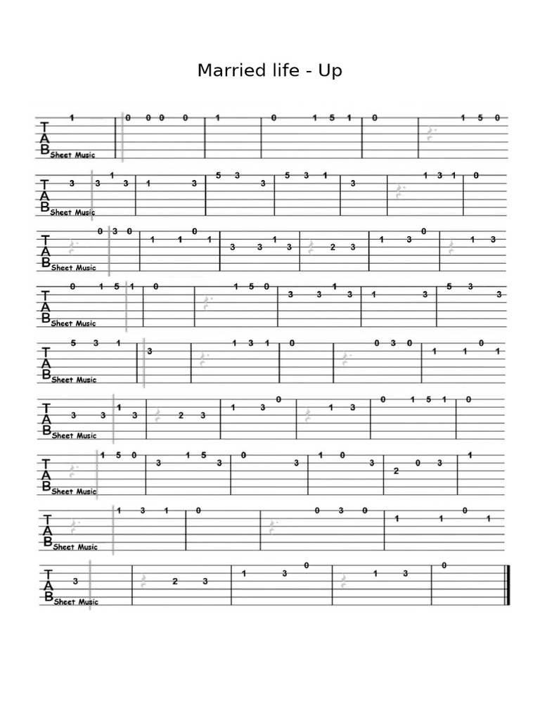 Married Life Theme from Up | PDF