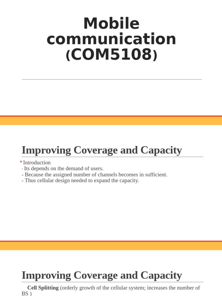 Lecture 3 - Chapter 2 Mobile Communication | PDF | Cellular Network | Antenna (Radio)