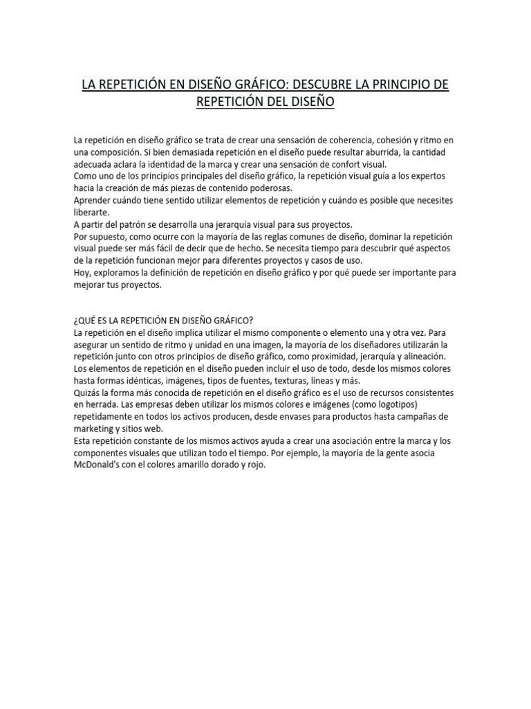 Repetición en Diseño Gráfico: Claves y Ejemplos | PDF | Diseño gráfico ...