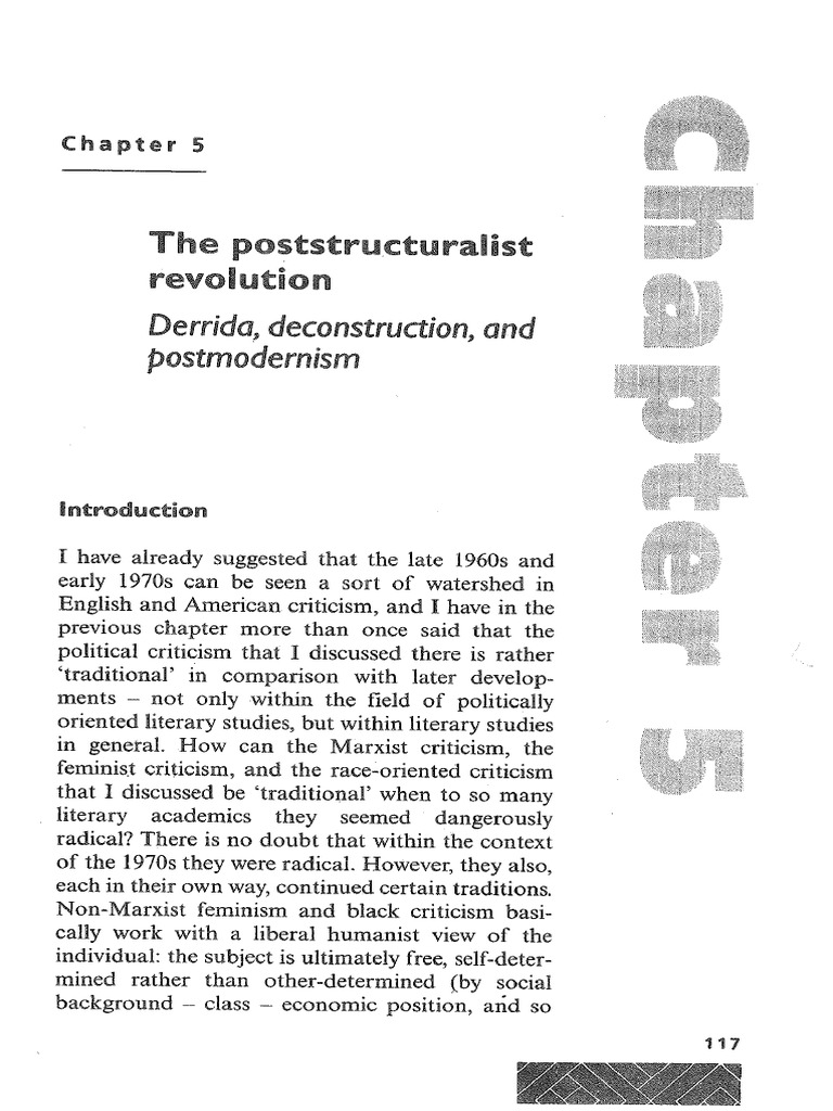 Week 9 - Derrida and Deconstruction | PDF