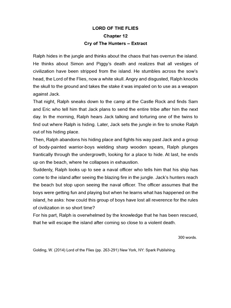 Chapter 12: Cry of the Hunters Summary | PDF