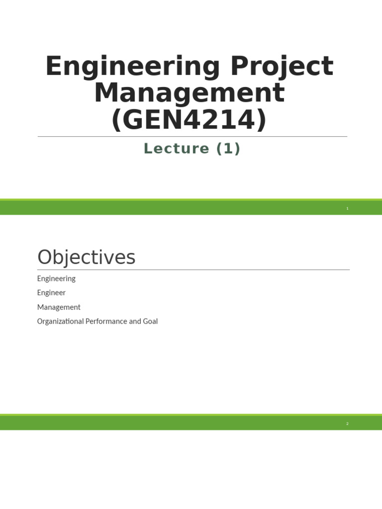 Lecture 1 Engineering Management | PDF | Engineering | Engineer