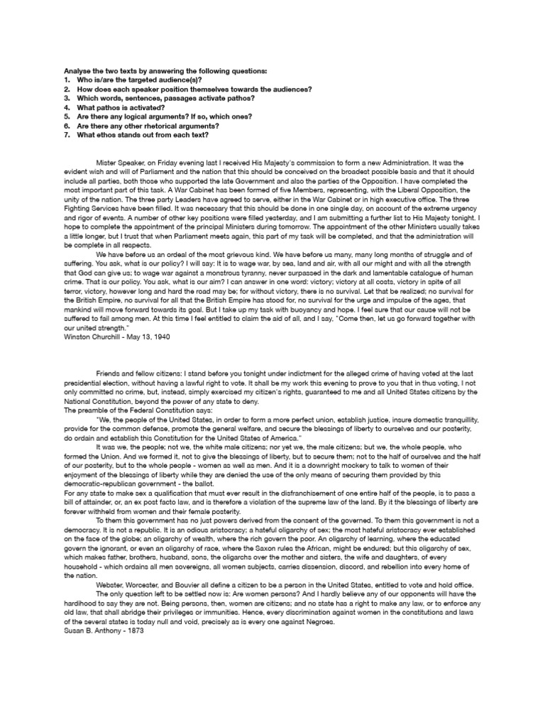 Texts Rhetorical Analysis | PDF | Oligarchy | Justice