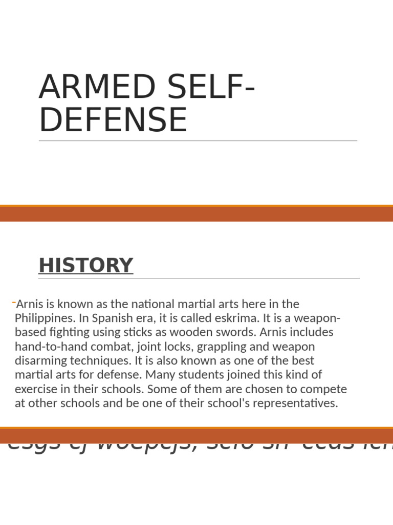 Arnis: Effective Armed Self-Defense | PDF | Taekwondo | Combat Sports