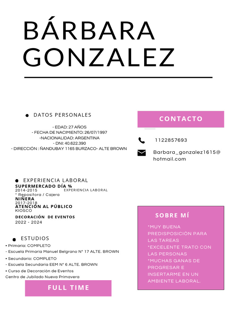 CV BARBARA GONZALEZ - PDF - 20250415 - 191404 - 0000 | PDF