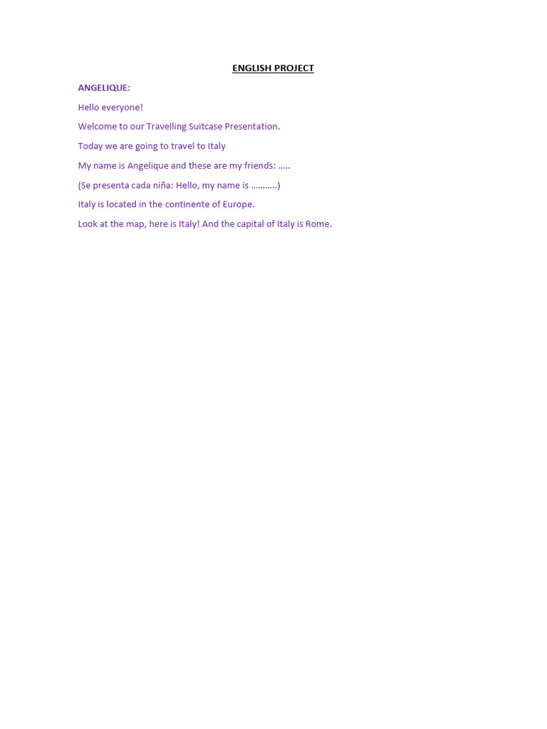 English Project (Angelique) | PDF