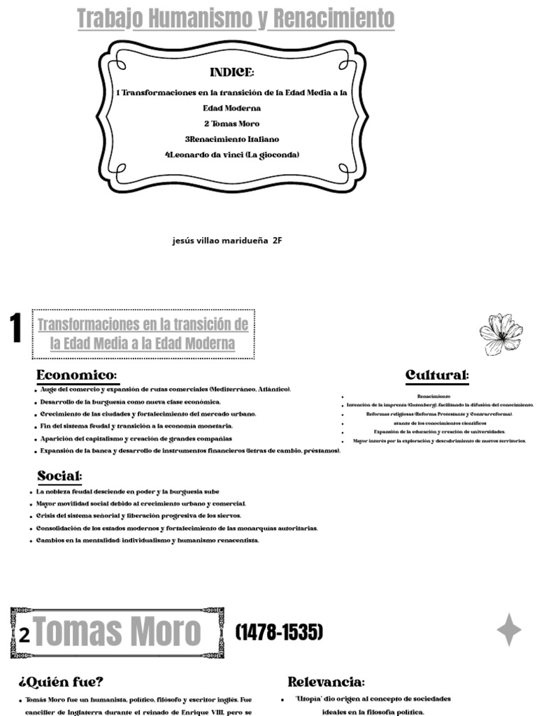 Humanismo y Renacimiento JESUS 2F | PDF | Renacimiento | Período ...