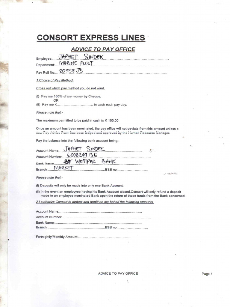 Allotment Form - Japhet Sindek | PDF