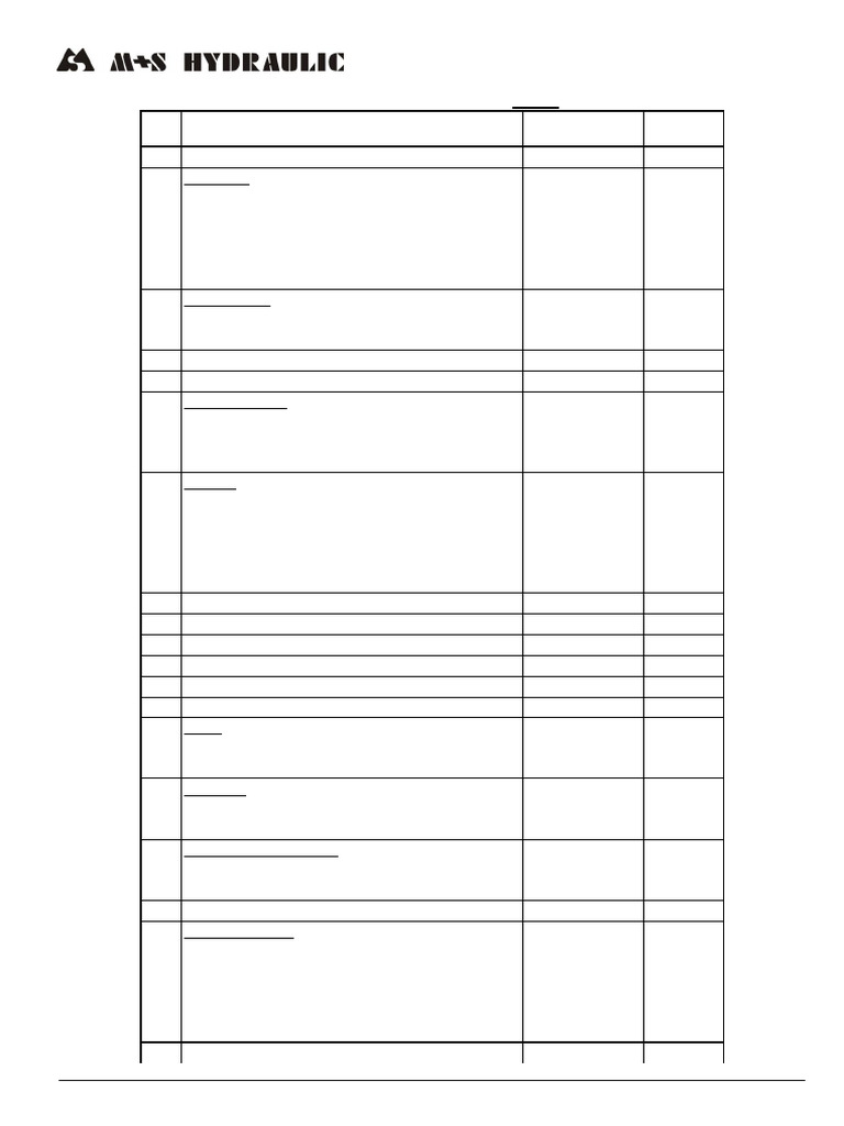 MS Series 4 Hydraulic Motor Parts List | PDF | Axle | Manufactured Goods