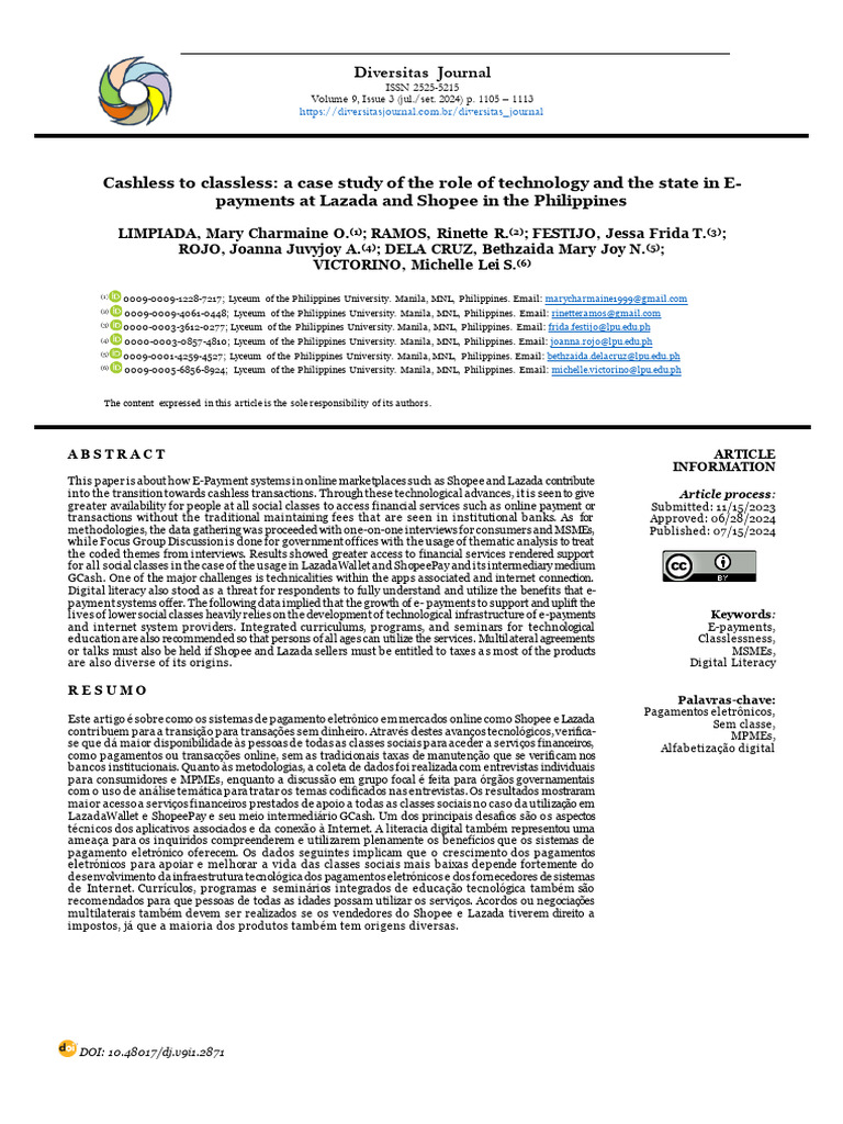 Cashless To Classless A Case Study of The Role of | PDF | Debit Card ...