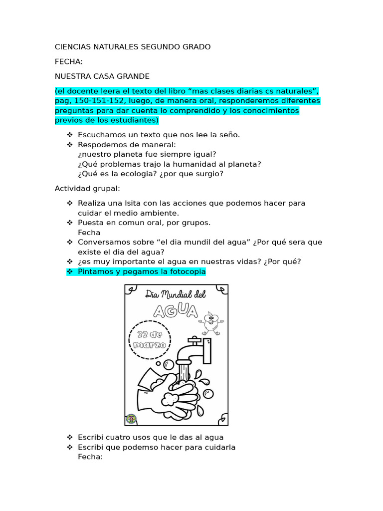 CIENCIAS NATURALES SEGUNDO GRADO | PDF
