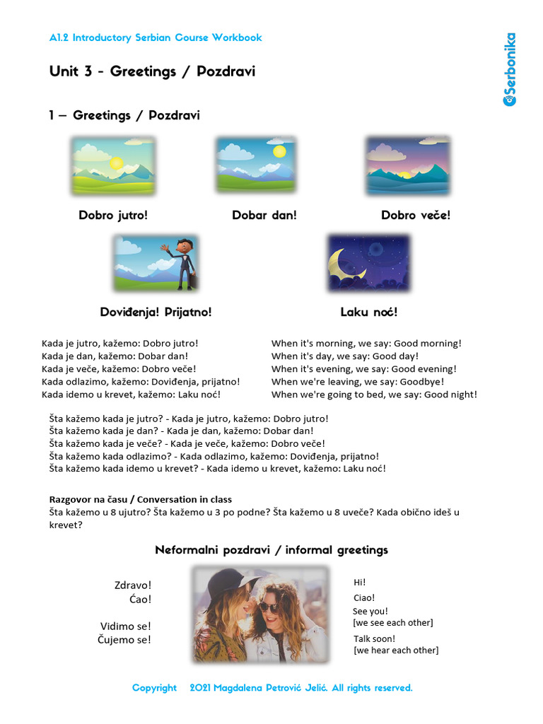 Serbian Greetings and Formalities | PDF | Languages | Foreign Language ...