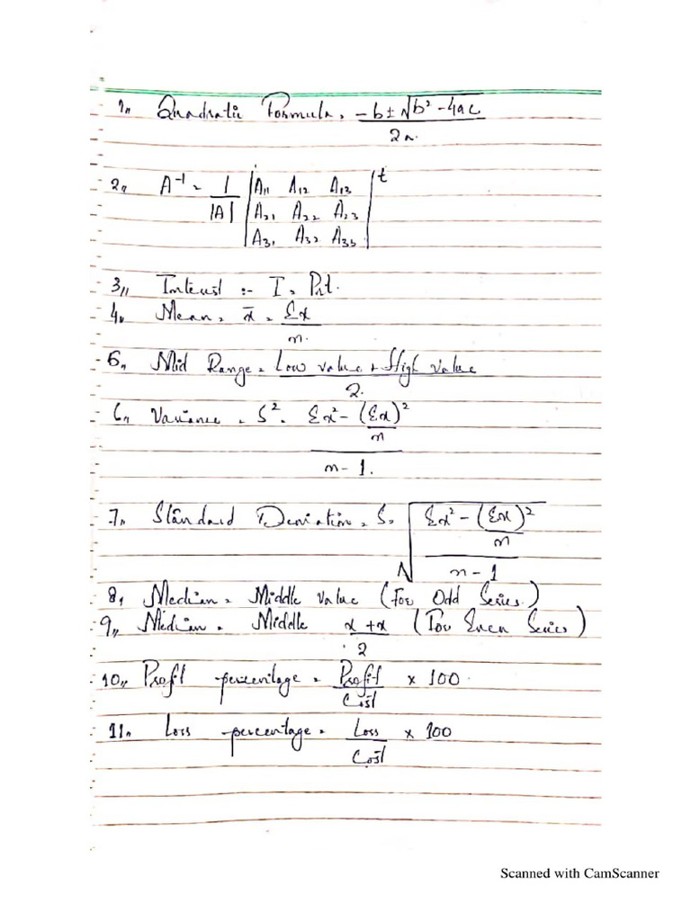 All Formulas - QS | PDF