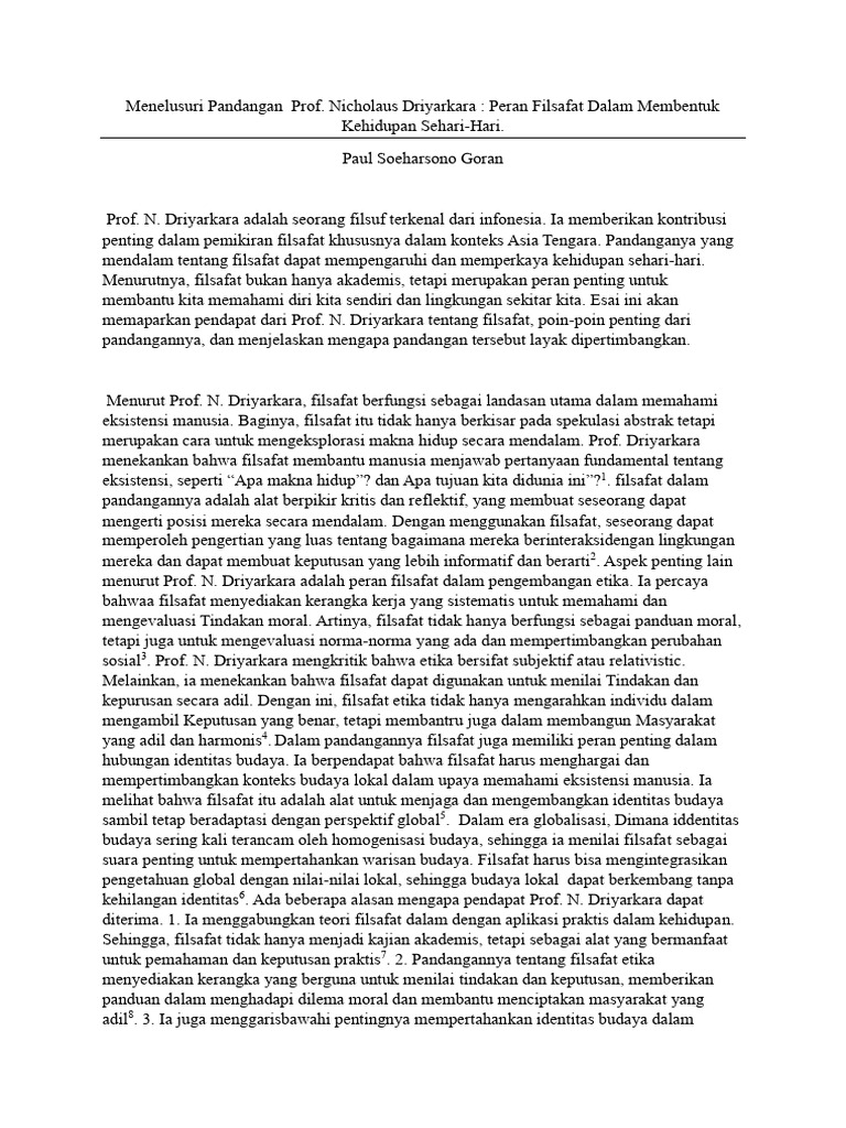 (Paul Soeharsono Goran) - Esai Bina Keluarga 2024 | PDF