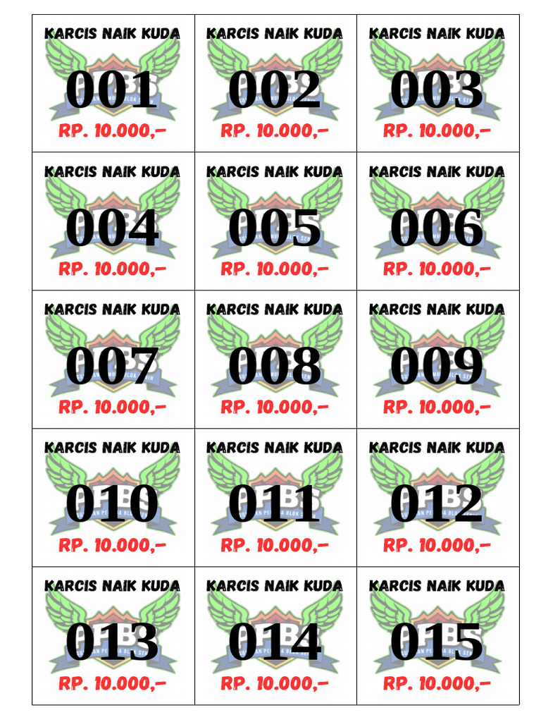 Karcis Kuda 2 | PDF