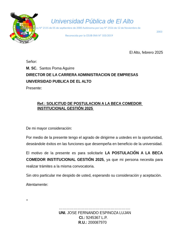 Carta Al Director | PDF