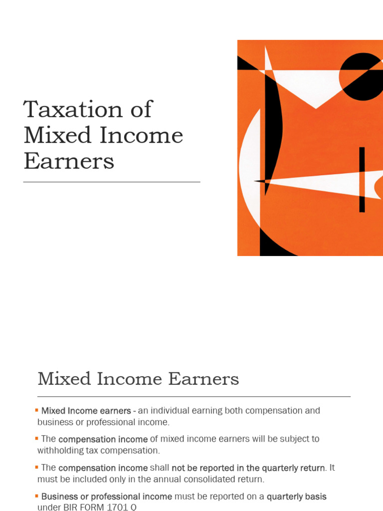 Taxation of Mixed Income Earners | PDF