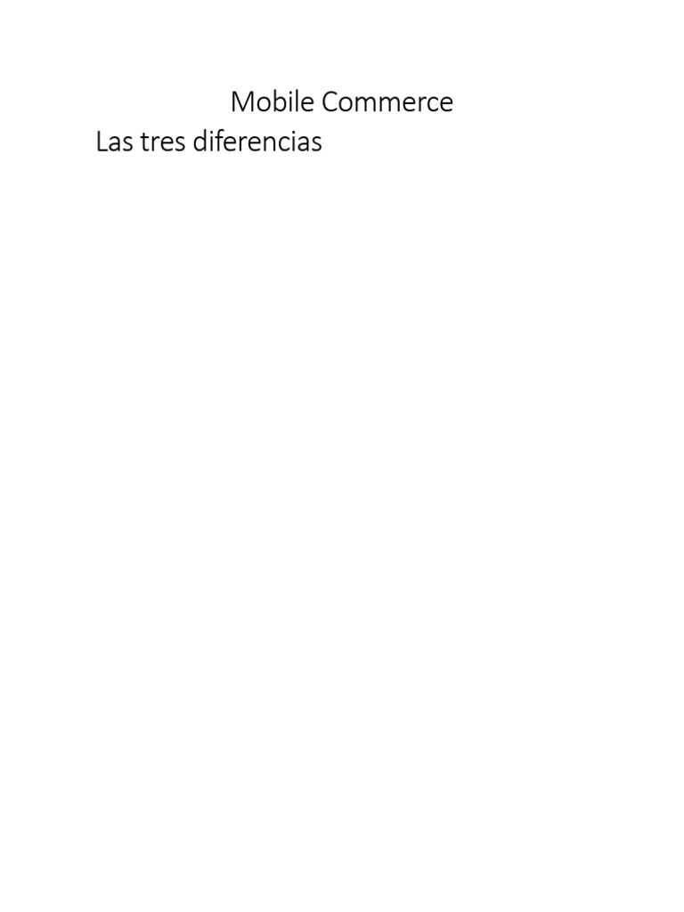 Mobile Commerce | PDF | Aplicación movil | Tableta