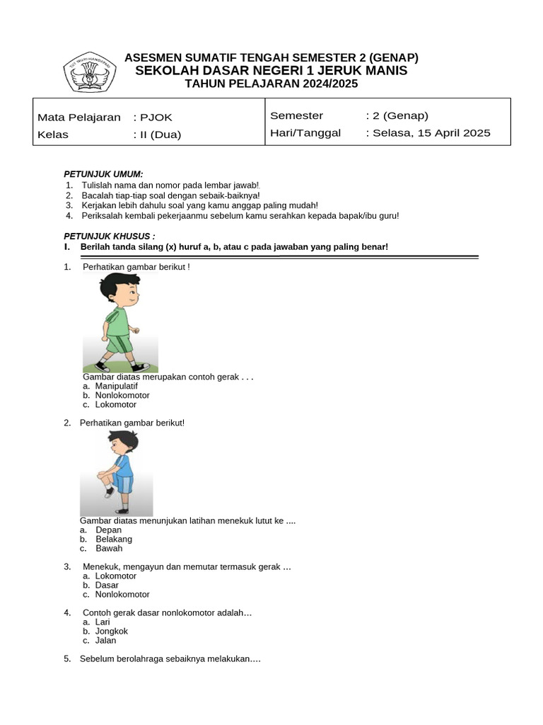STS 2 Kelas II - PJOK | PDF
