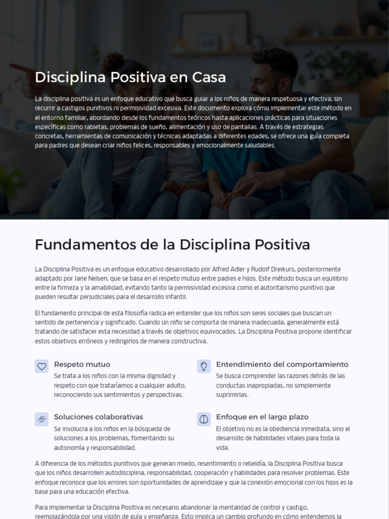 Guía de Disciplina Positiva en Casa | PDF | Las emociones | Dormir
