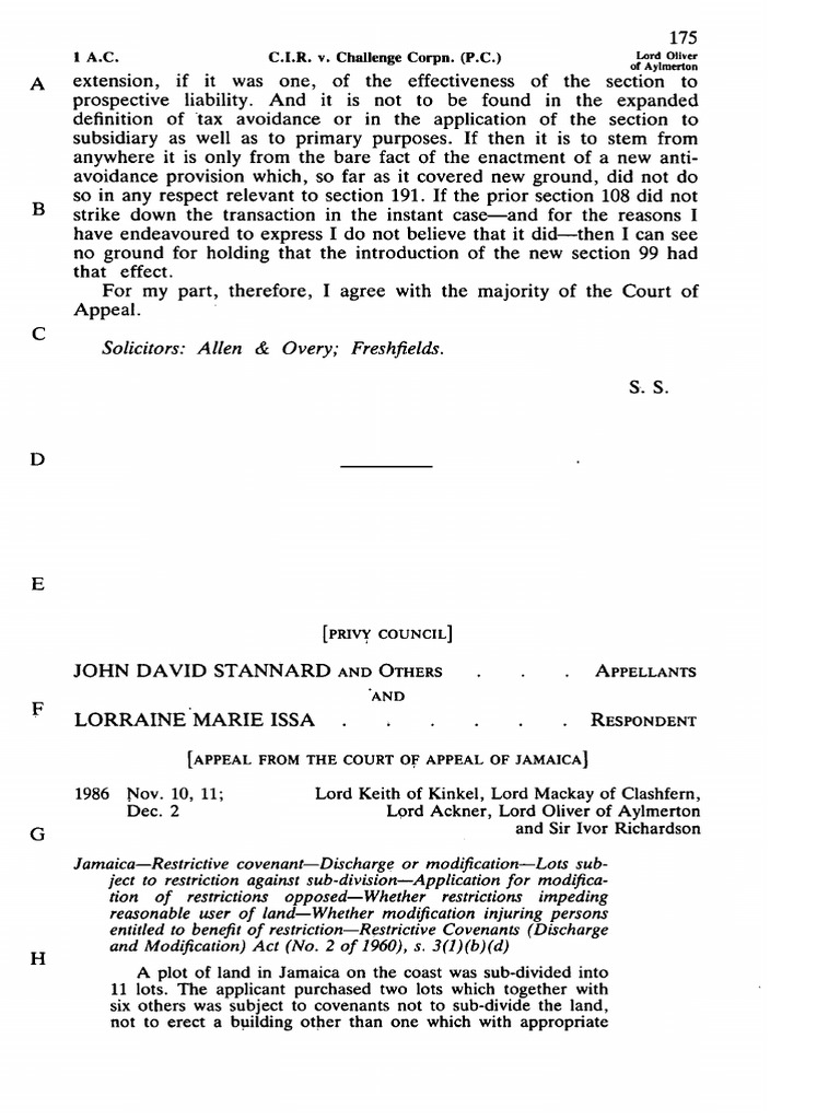 John David Stannard and Others Appellants and Lorraine Marie Issa Respondent (Appeal From The ...